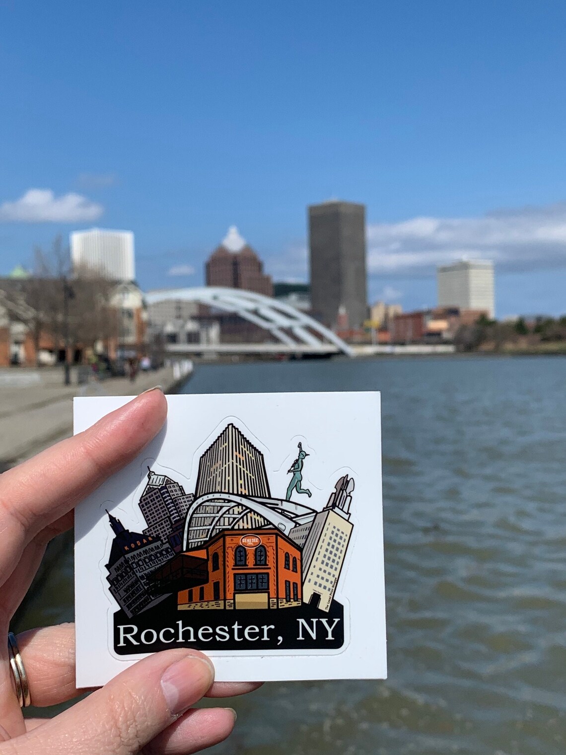 Rochester New York Landmarks Sticker Decal Free Shipping | Etsy