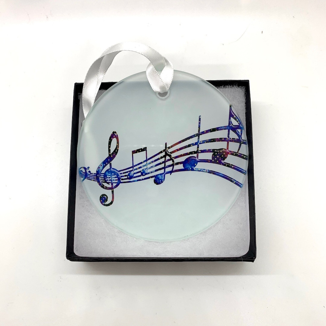 Music Notes Glass Ornament / Suncatcher - Etsy