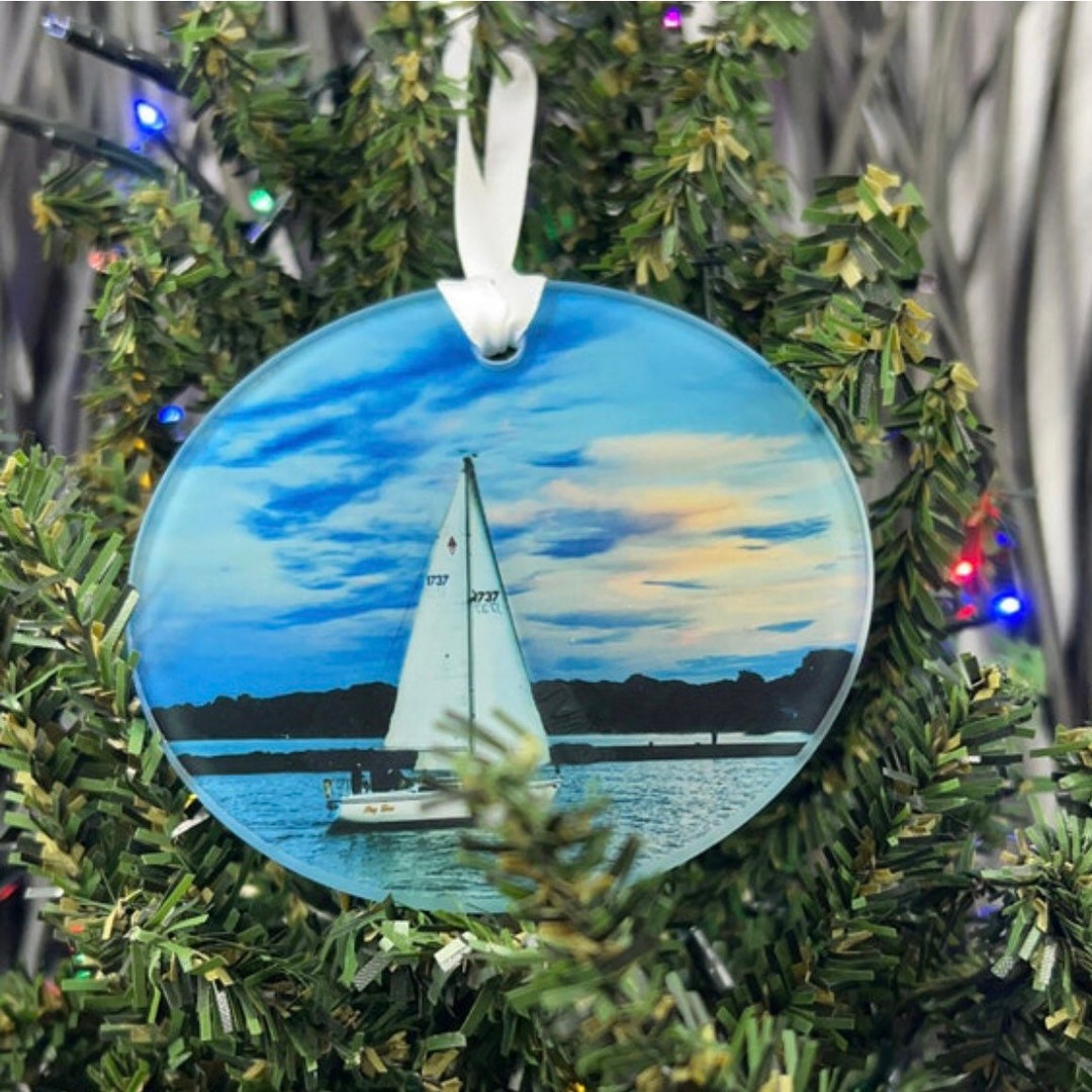 Sailboat, Virginia Beach, VA Glass Ornament / Suncatcher - Etsy