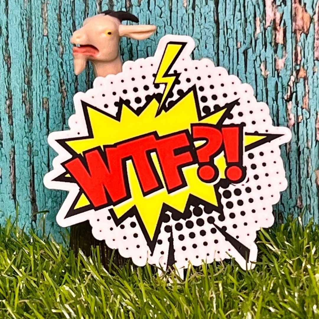 Wtf Waterproof Sticker Decal, Free Shipping, Laptop, Car Sticker Decal ...