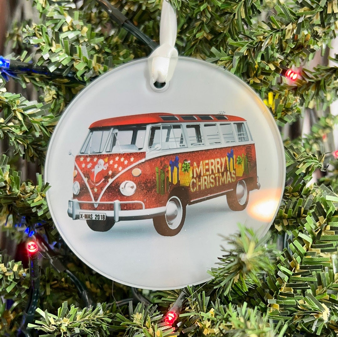 VW Bus Glass Ornament / Suncatcher - Etsy