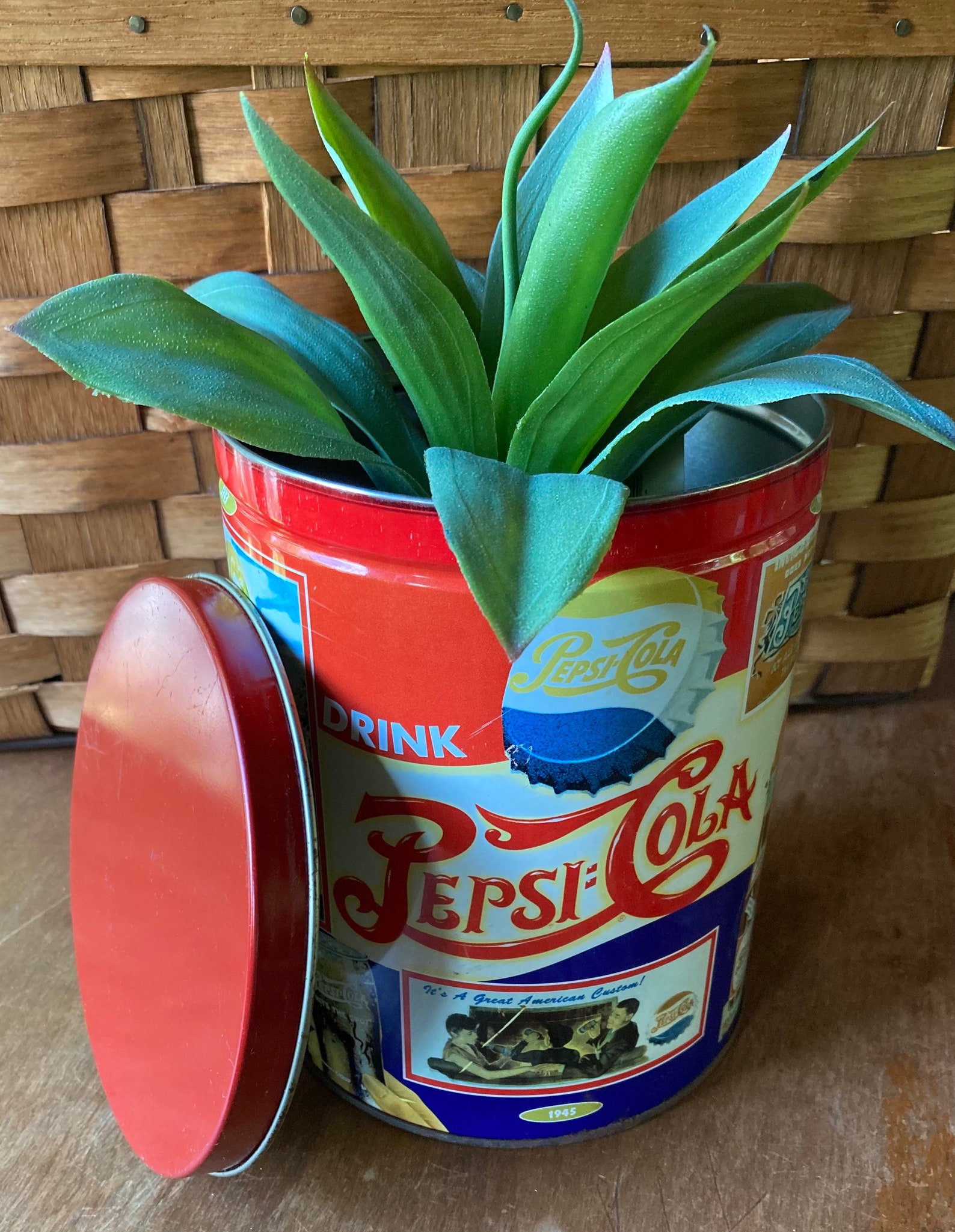 Vintage Advertising Pepsi-cola Tin Americana Decor Fourth - Etsy