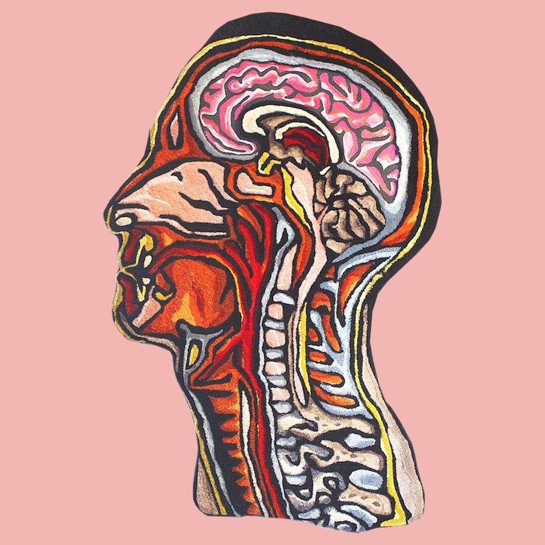 Tufted Anatomy Inspired Rug: Cadaveric Head - Etsy