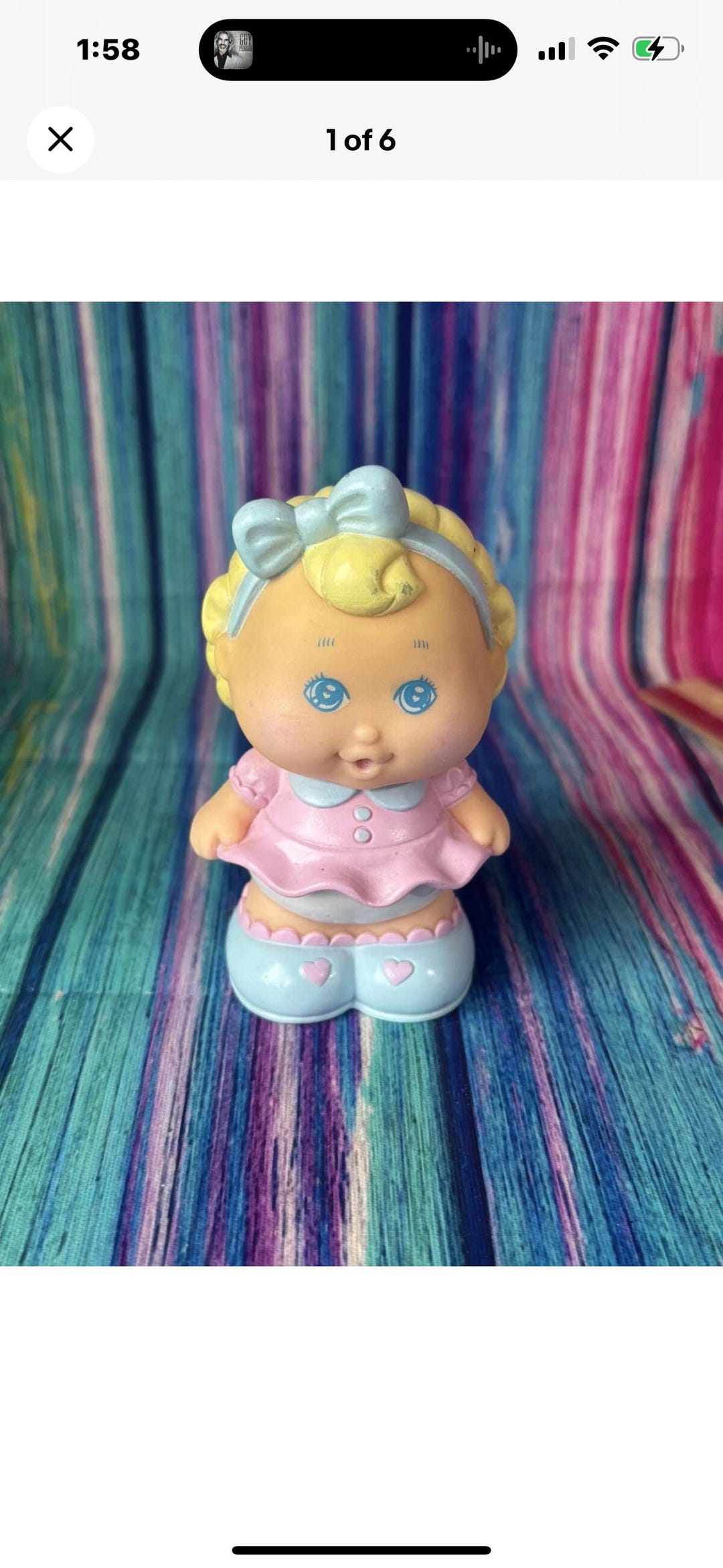 Vintage 1990 Playskool Squeaky Baby Doll Toy Kids Collectible Blond ...