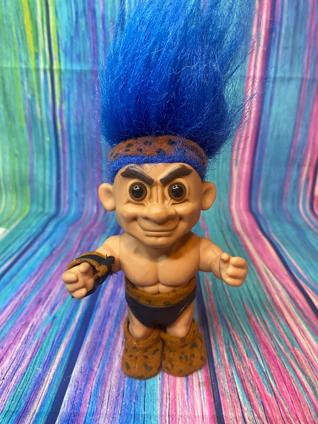 Vintage Russ Troll Doll 1990 Doom Slayer Pro Wrestler Collectible Kids ...