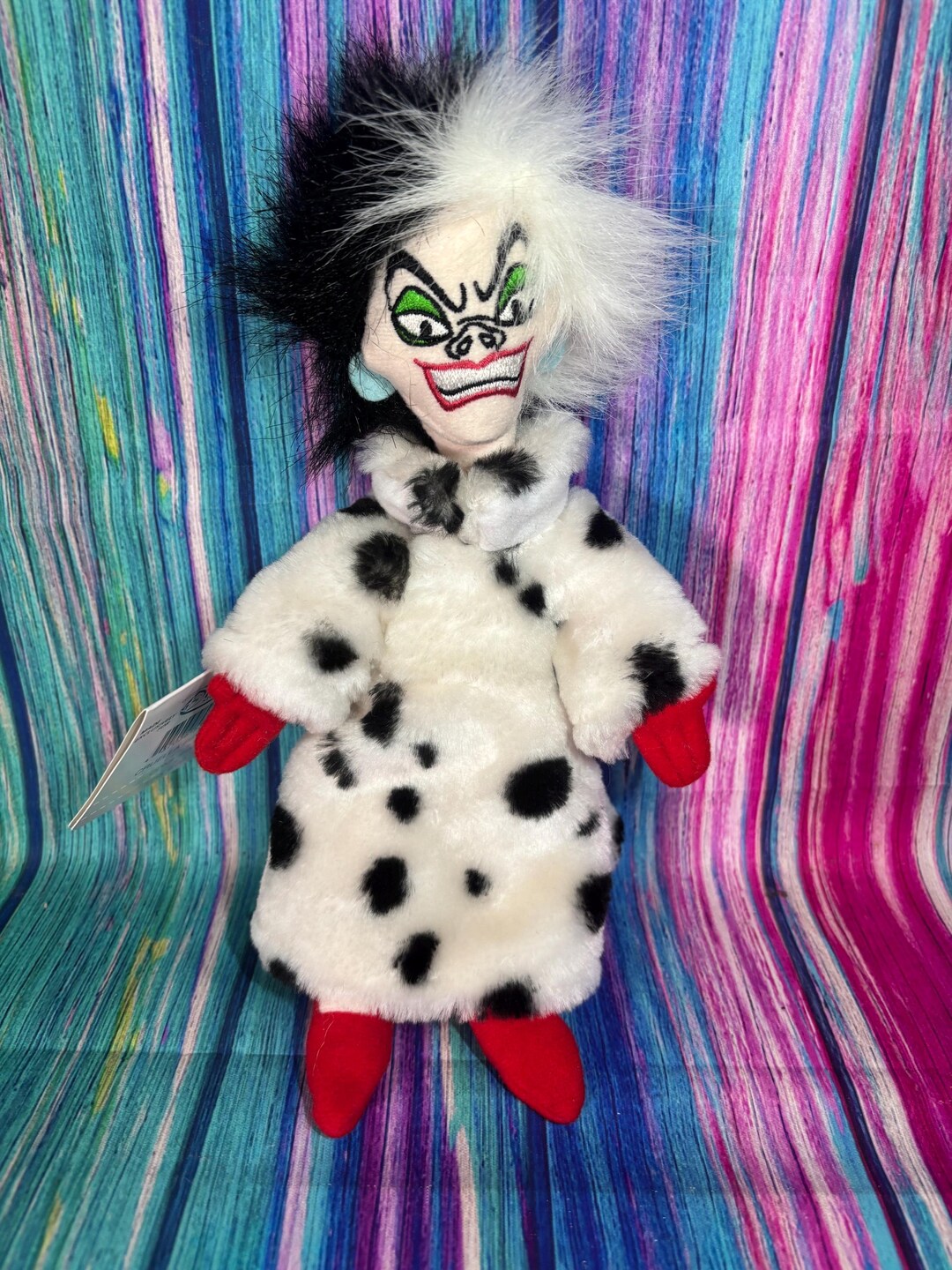 Vintage Disney Store 101 Dalmatians Evil Villan Cruella Bean Bag ...