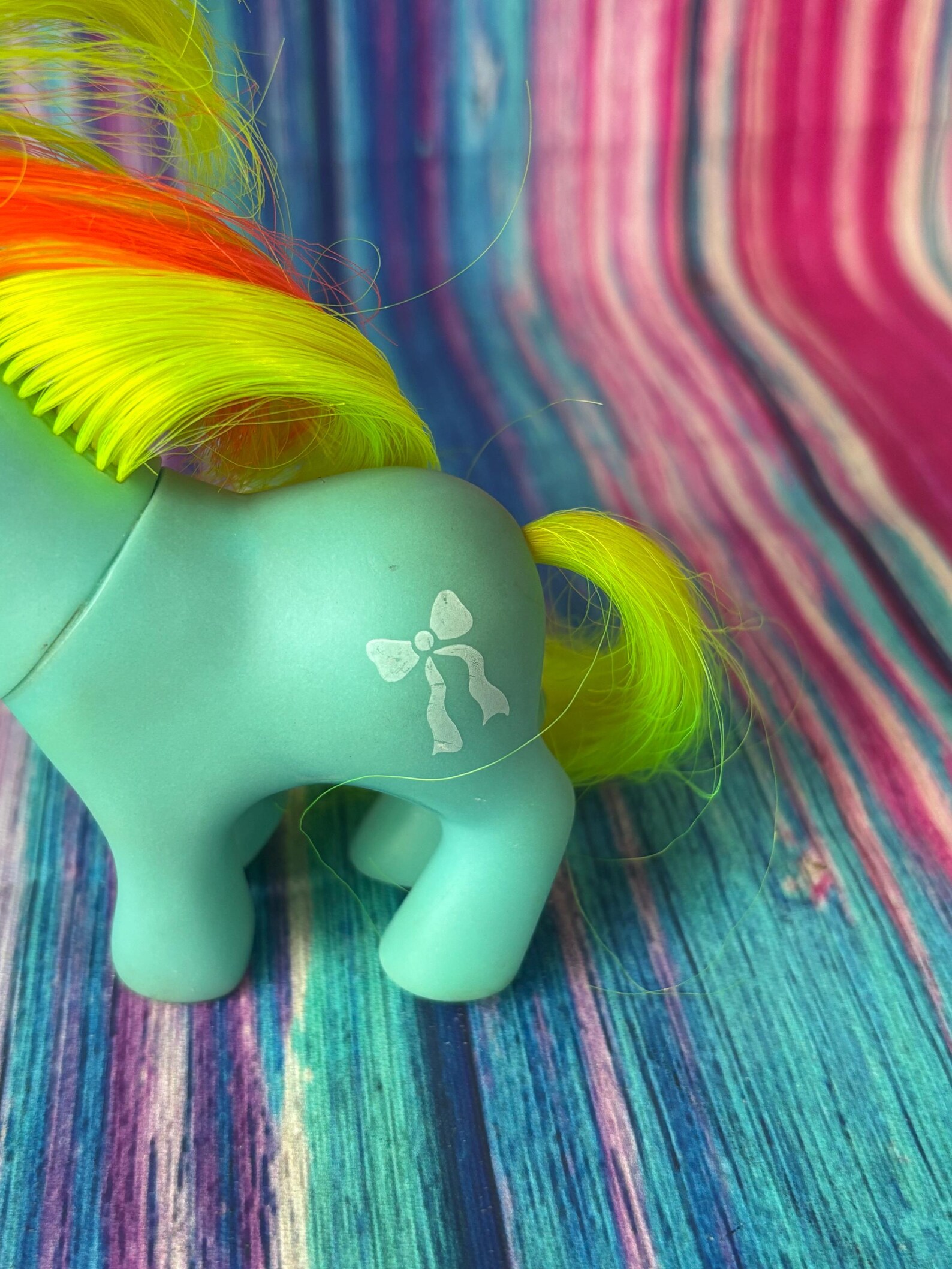 Vintage 1986 My Little Pony MLP Hasbro G1 Buddy Bye Eye Ribbons ...