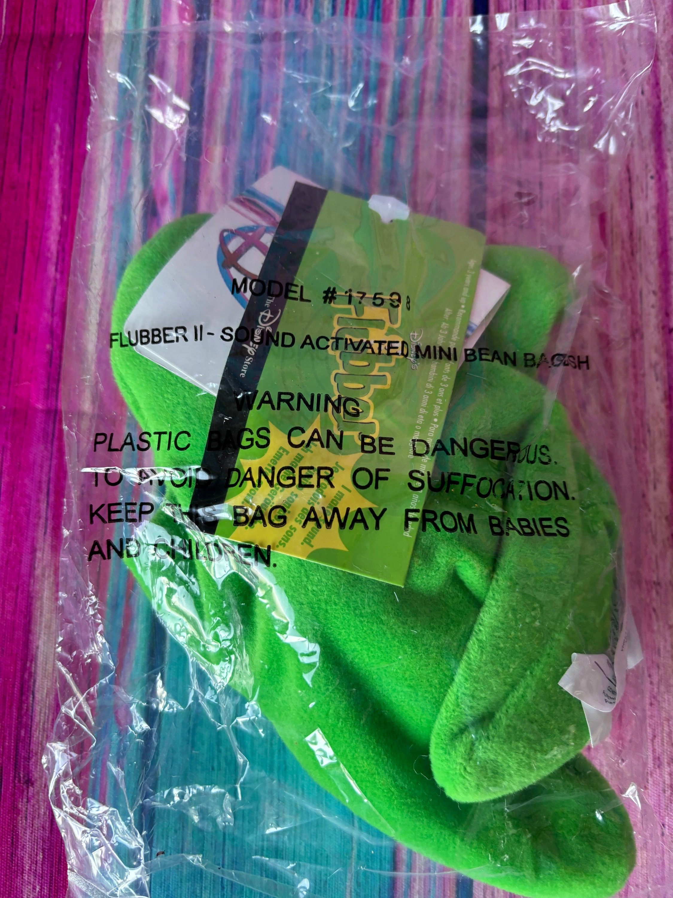 Vintage Disney Store Flubber With Sound Bean Bag Plush Tv Show Movie ...