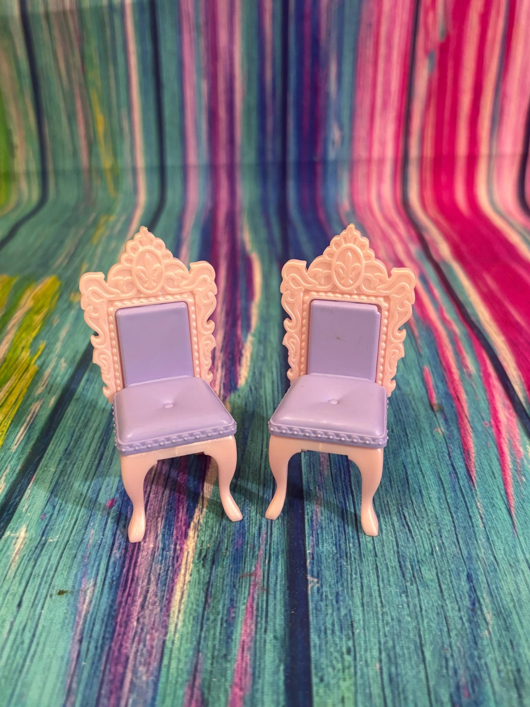Vintage 1999 Mattel Barbie Kelly Kingdom Princess Doll Throne Chairs ...