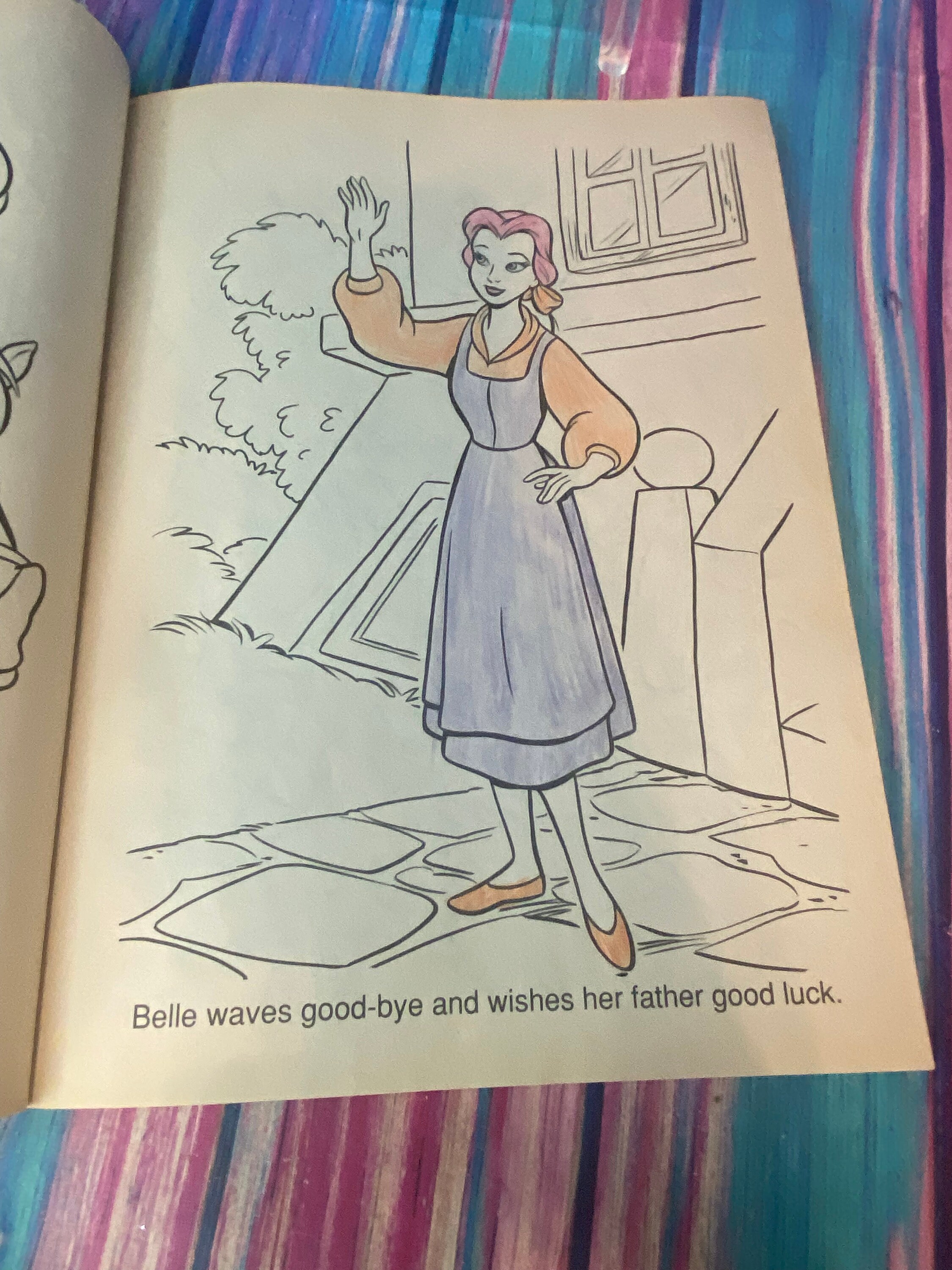 Vintage 1991 A Giant Coloring Book Disney Beauty and the Beast Golden ...