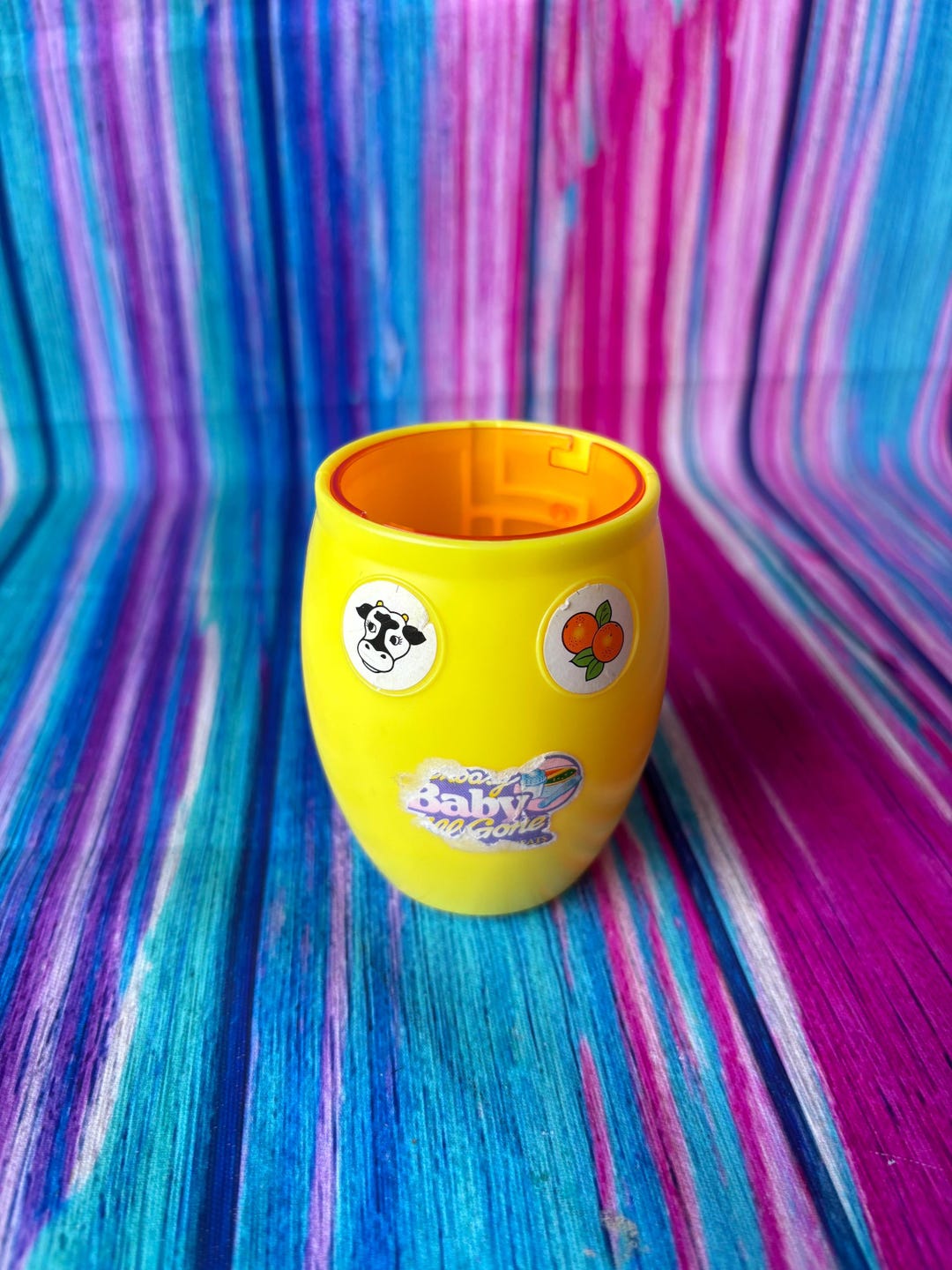 Vintage 1996 Hasbro Choosy Baby All Gone Yello Sippy Cup Collectible ...