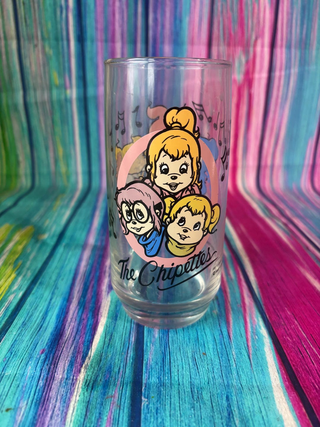 Vintage 1985 Karman Ross the Chipettes Glass Collectors the Chipmunk ...