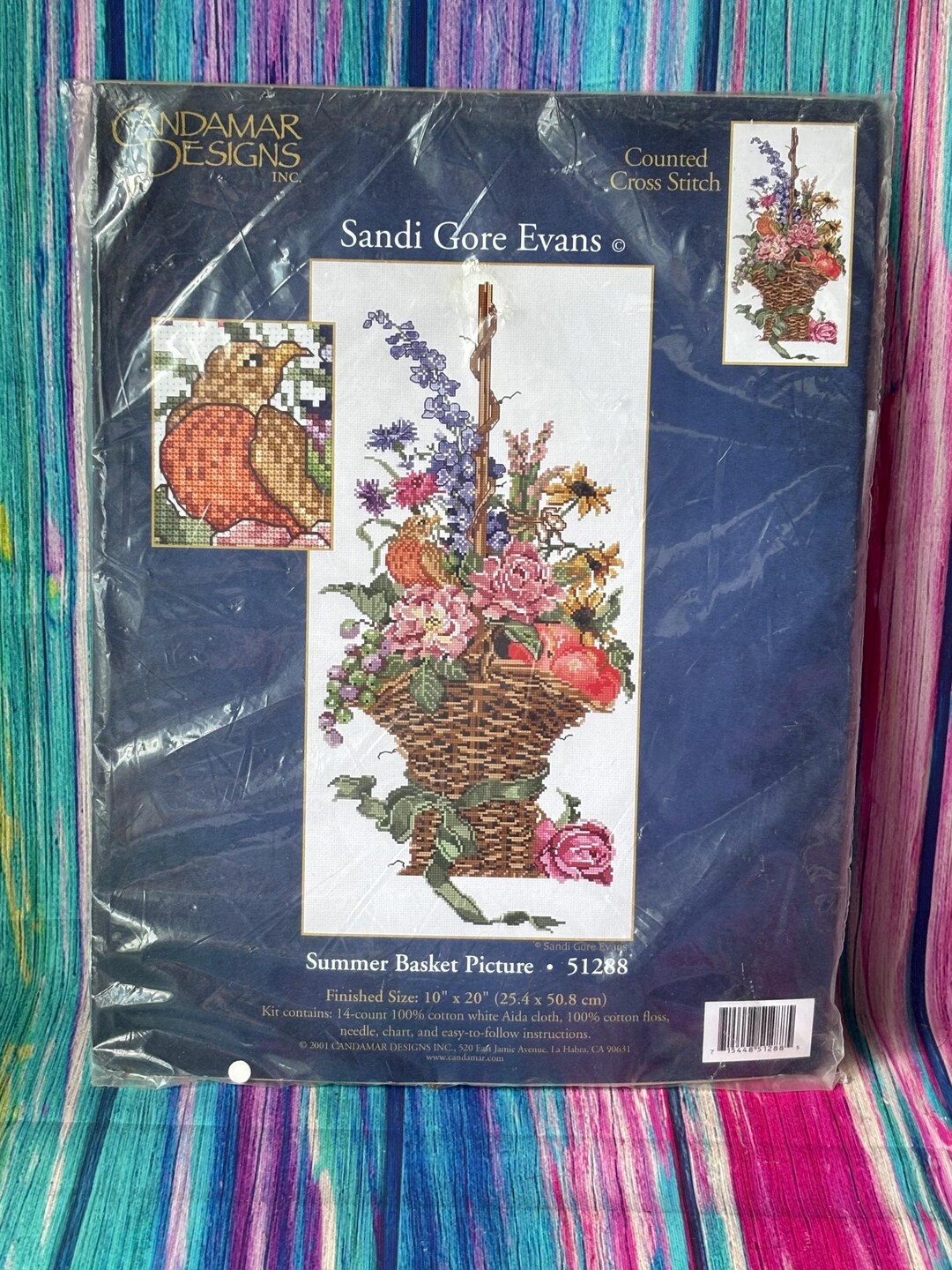 Candamar Designs Inc. Sandi Gore Evan’s Cross Stitch Summer Basket DIY ...