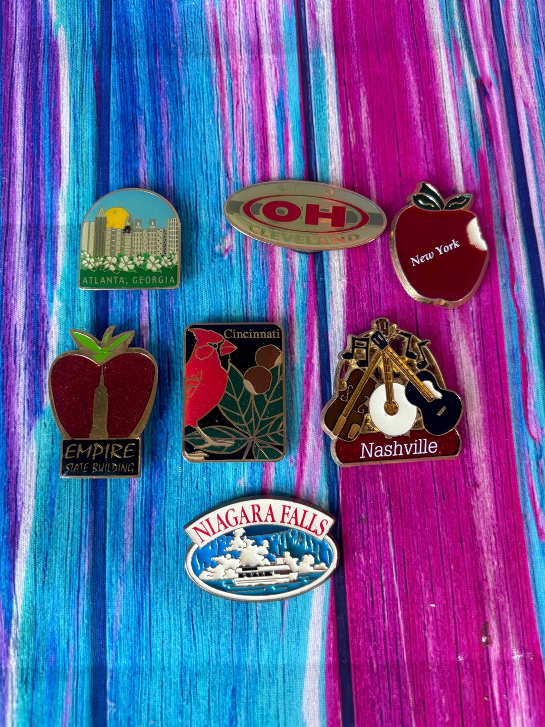 Vintage Refridgerator Magnets States New York Niagara Falls Collectible ...