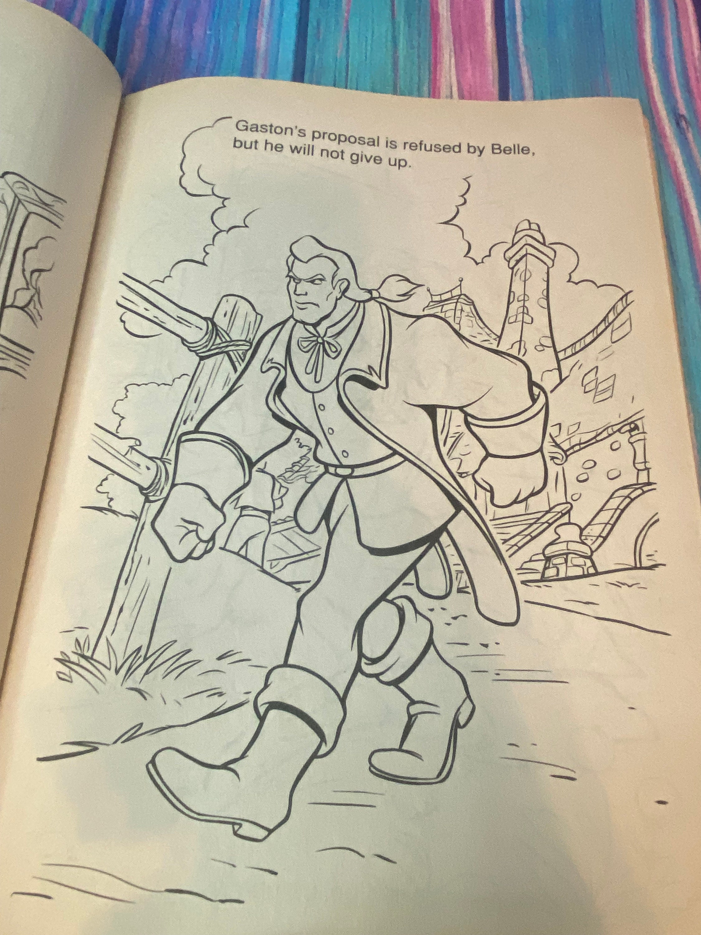 Vintage 1991 A Giant Coloring Book Disney Beauty and the Beast Golden ...