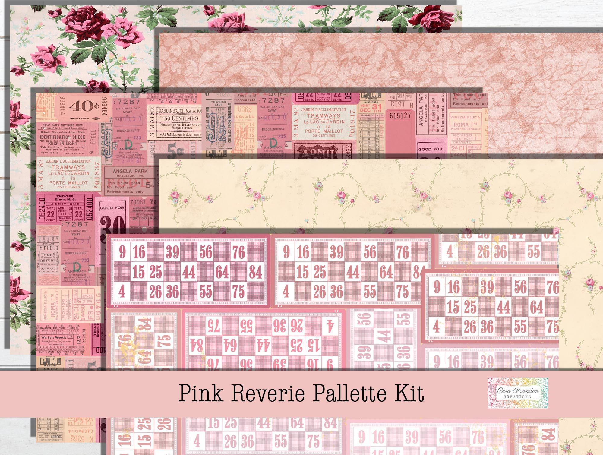 Pink Junk Journal Printable, Vintage Ephemera, Scrapbook Papers (PDF ...