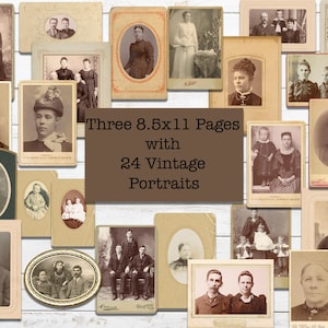 Vintage Victorian Portraits, Digital Ephemera, Vintage Printable ...