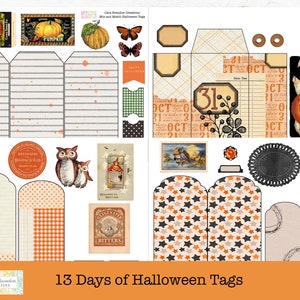 13 Days of Halloween Tags, Vintage and Retro Halloween Images for ...