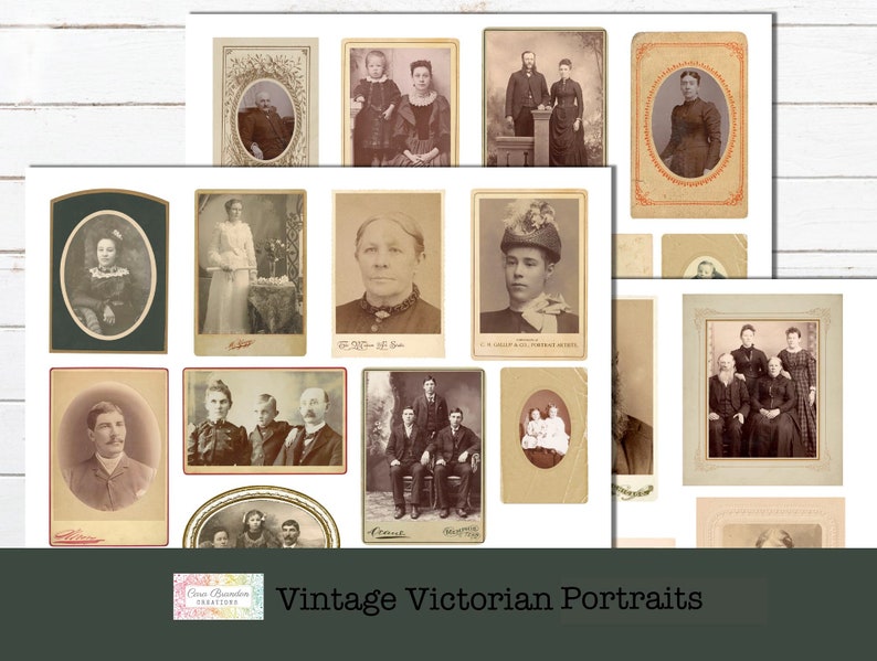 Vintage Victorian Portrait Ephemera, Printable Photos (digital Download ...