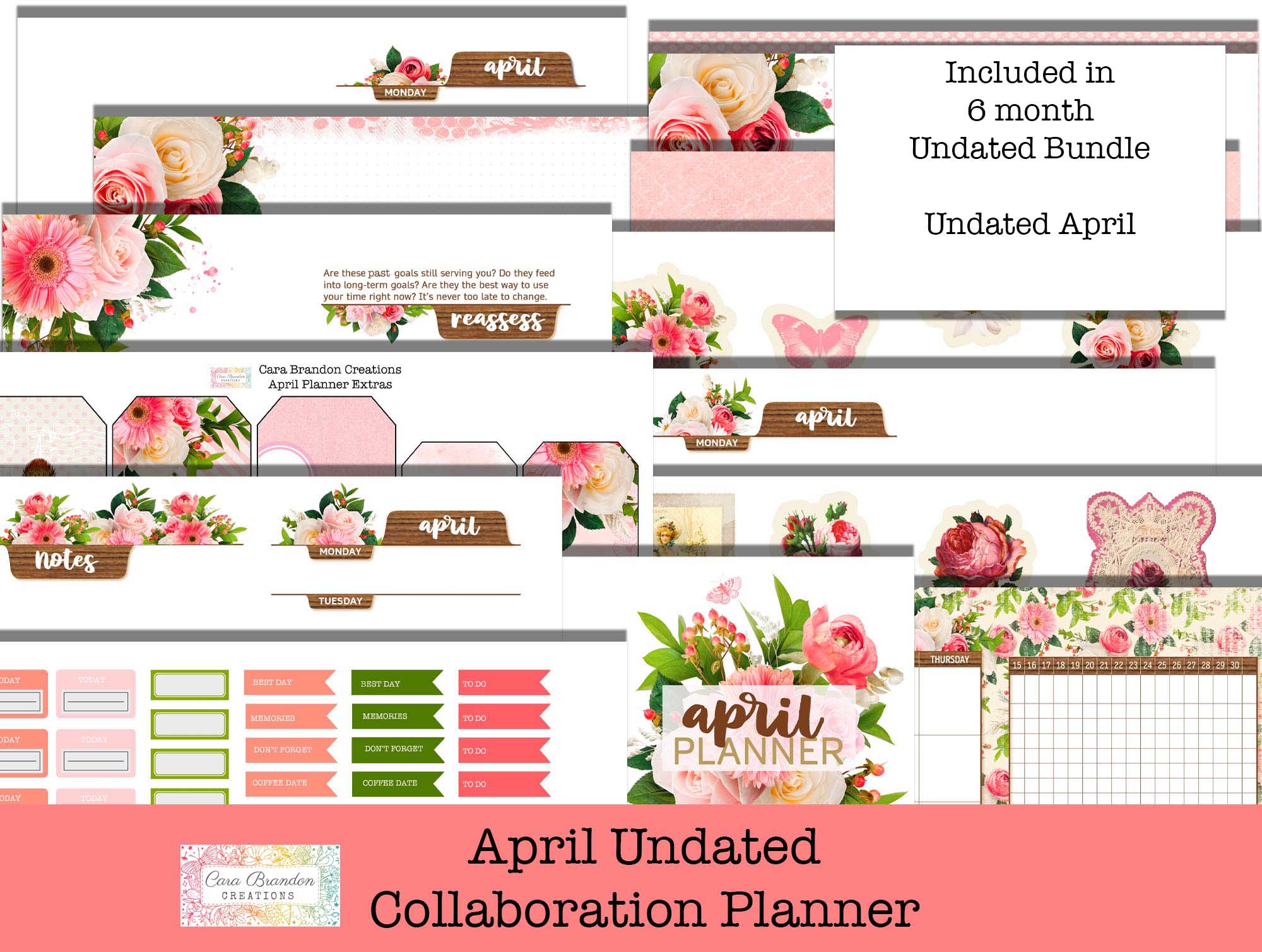 Undated Planner Bundle, January-june, Weekly Monthly Printable (digital ...