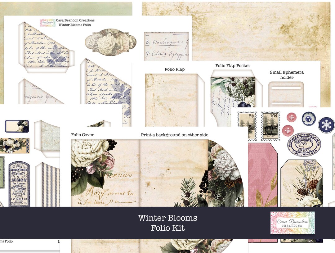 Winter Folio Kit, Digital Folio Kit, Printable Winter Folio Kit - Etsy