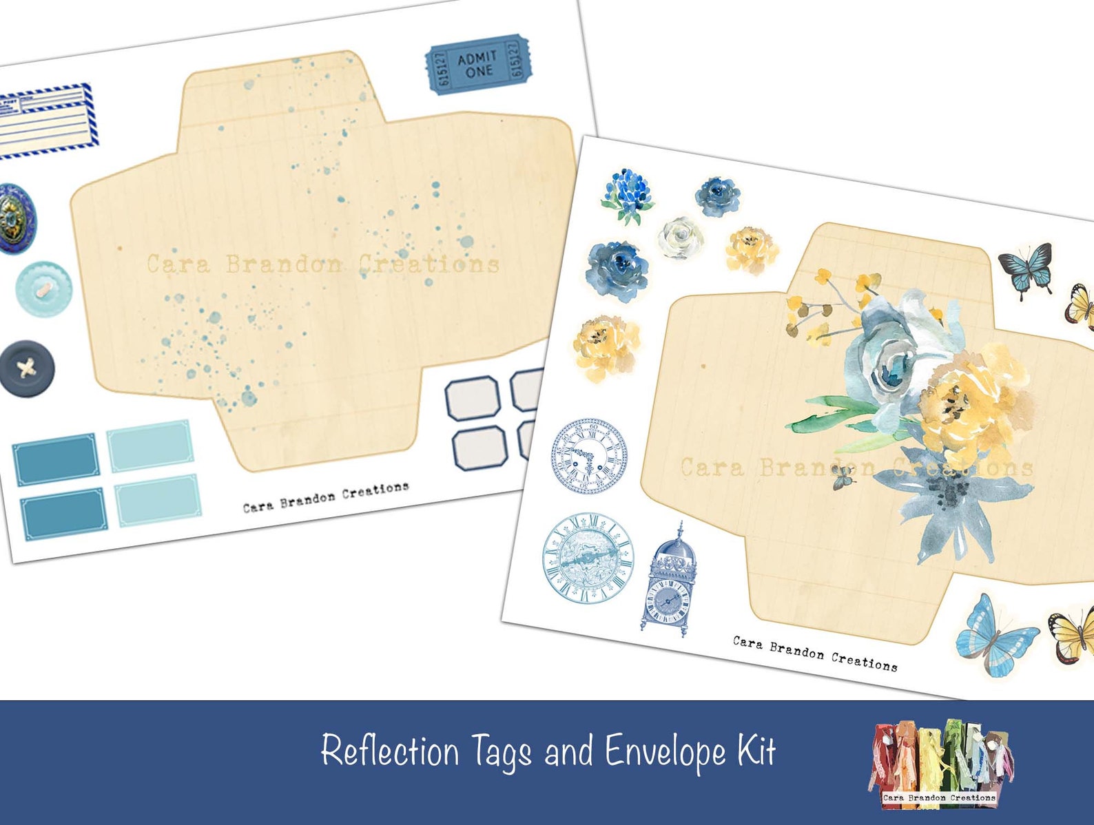 Reflections and Aspirations Tag and Envelope Kit Coordinates | Etsy