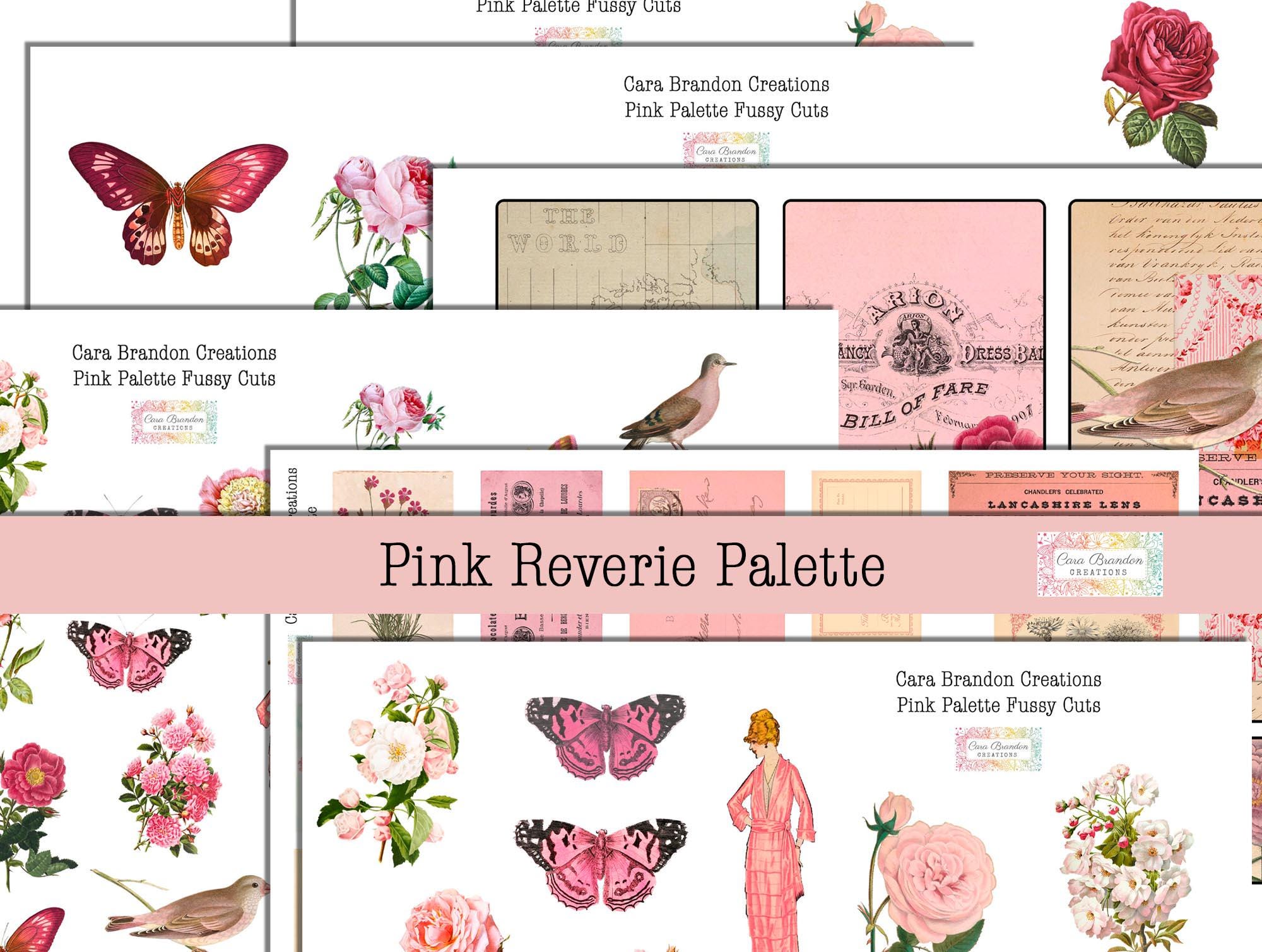 Pink Junk Journal Printable, Vintage Ephemera, Scrapbook Papers (PDF ...
