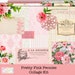 Spring Journal Printable, Printable Collage Pages, Pretty Pink Peonies ...