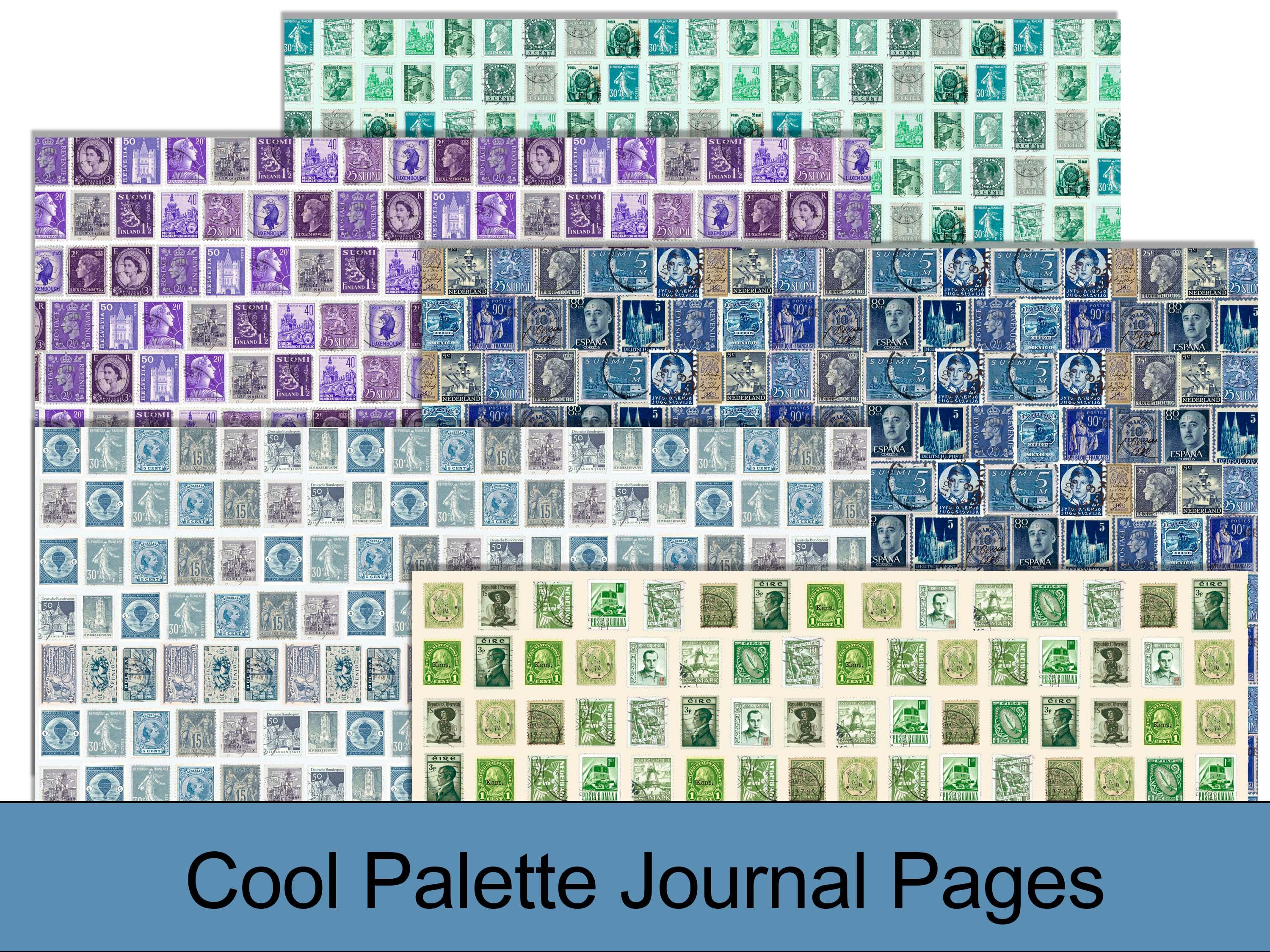 Cool Colors Printable Palette Papers, Tim Holtz Style (digital Kit) - Etsy