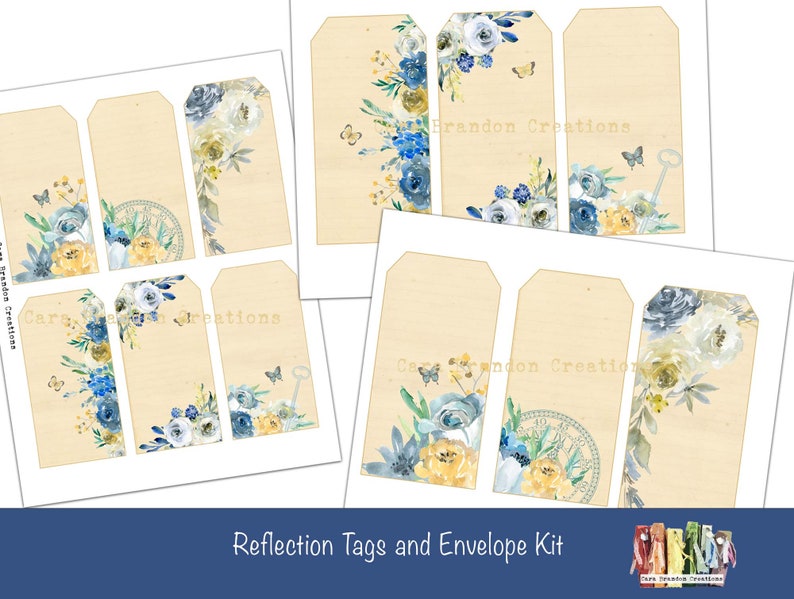 Floral Junk Journal Tag Kit, Ephemera, Envelopes (PDF, JPG) - Etsy