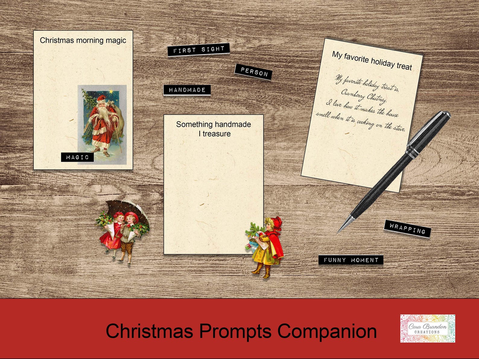 Christmas Prompt Companion – ATC Cards, Tabs & Phrase Strips - Etsy