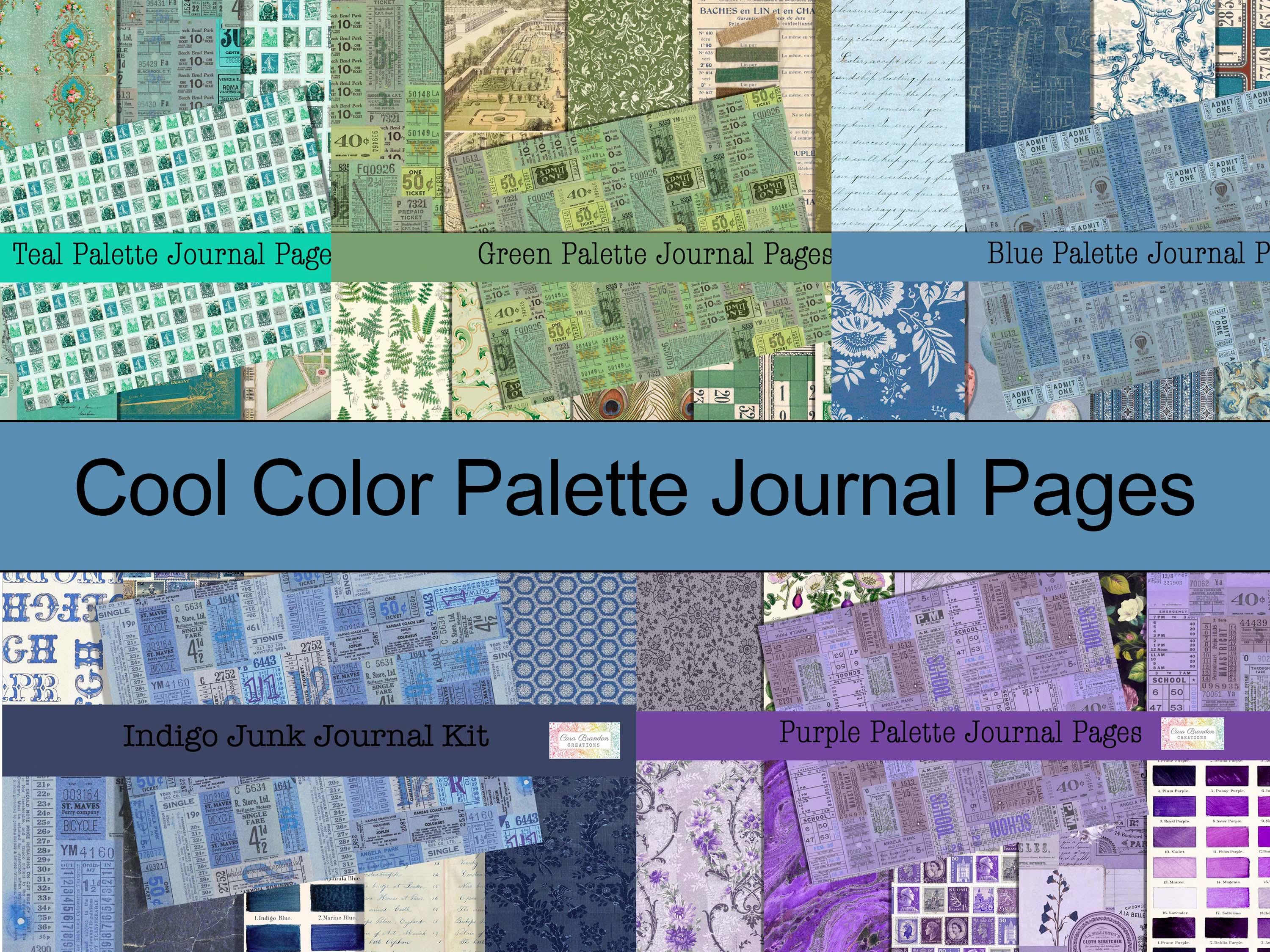 Cool Colors Printable Palette Papers, Tim Holtz Style (digital Kit) - Etsy