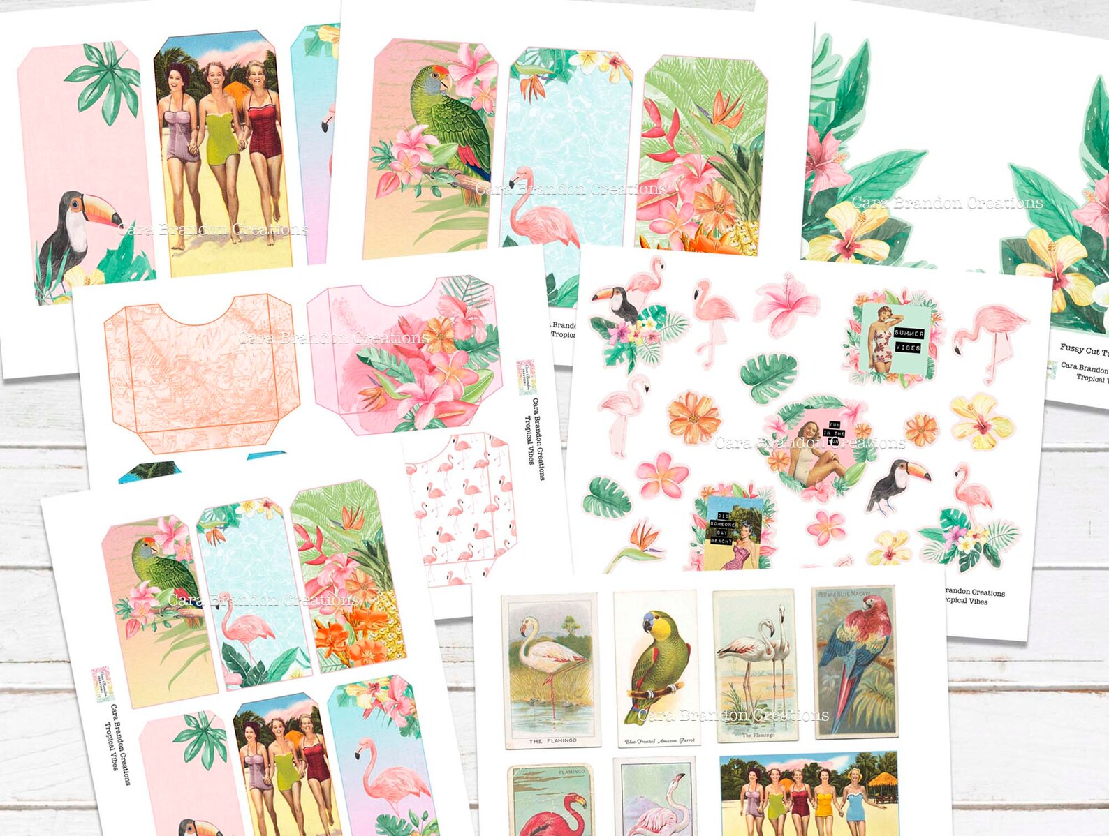 Tropical Vibes Printable Journal Kit With Journal Pages - Etsy