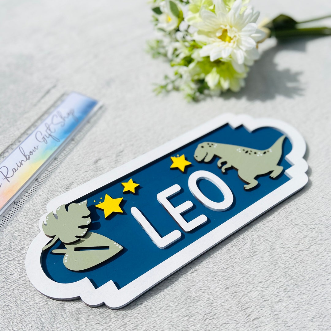 Dinosaur Street Sign, Wooden Street Sign, Dino Theme Gift, Dinosaur ...