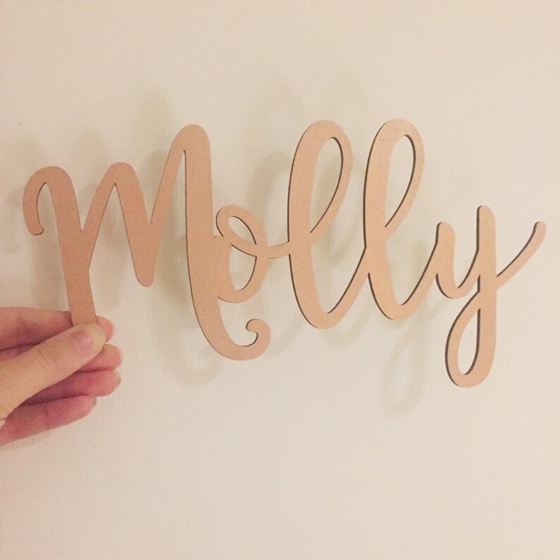30cm Rose Gold Script 12inch long Wall Name Letters | Etsy