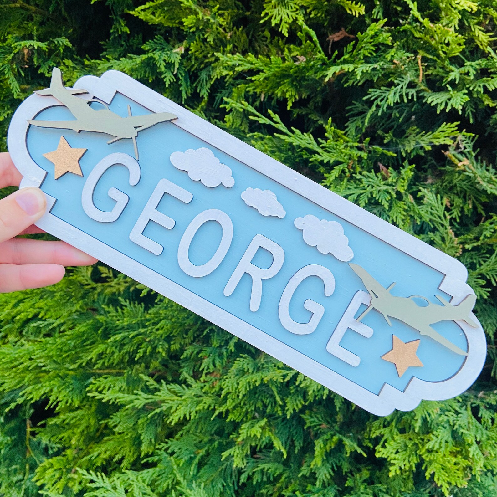 Planes Personalised Wooden Street Sign Army Planes Fighter - Etsy UK