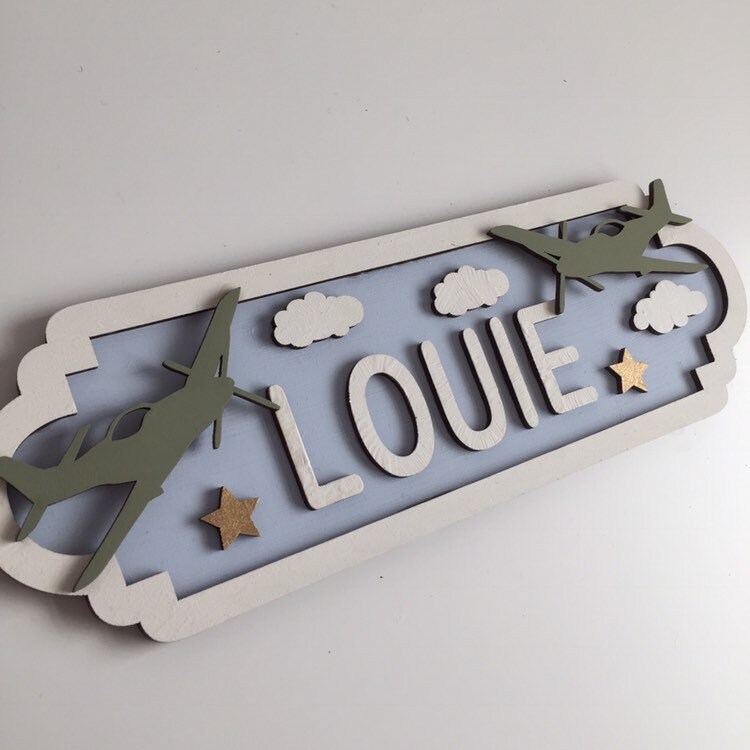 Planes Personalised Wooden Street Sign Army Planes Fighter - Etsy UK