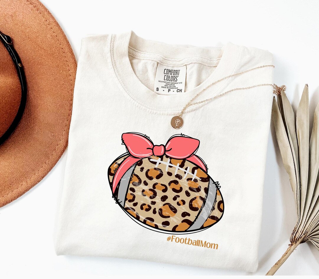 Leopard Print Football Mom T-shirt, Custom Game Day Tee - Etsy