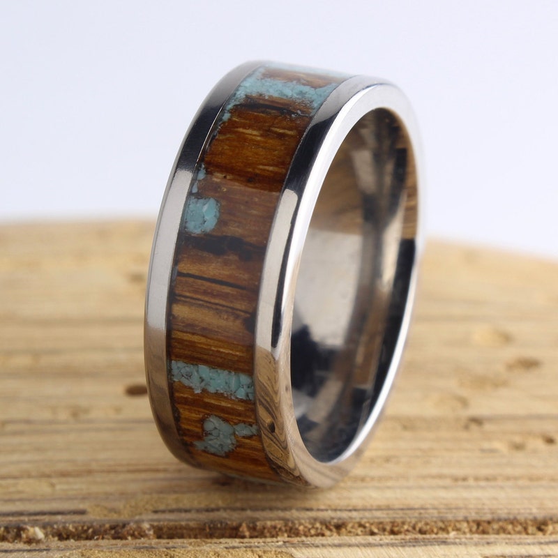 Wood Inlay Ring - Etsy