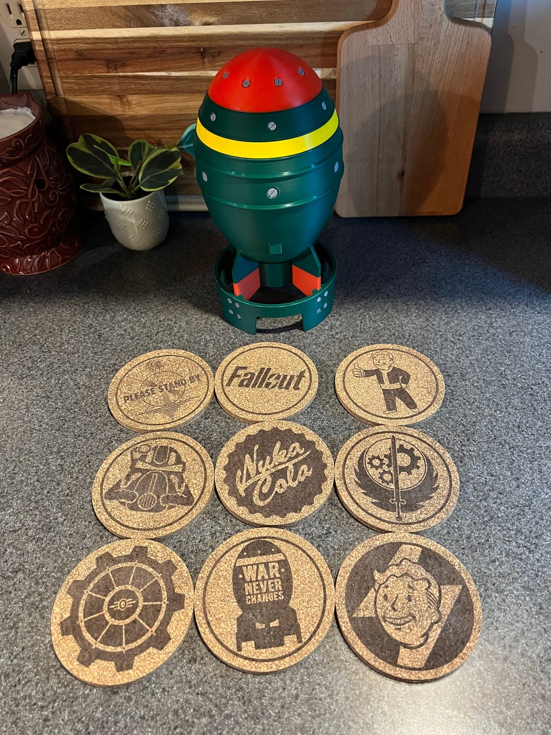 Fallout Coaster Holder - Mini Nuke - Etsy