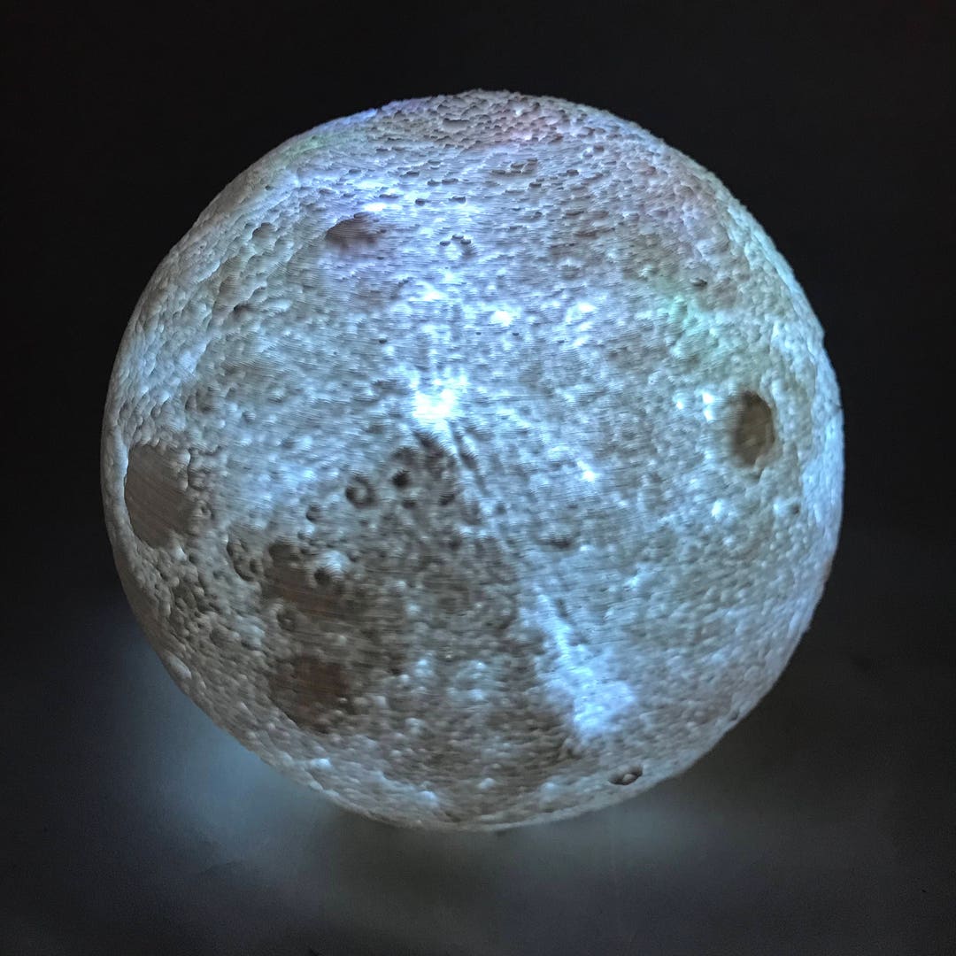 3D Printed Moon Light - Etsy
