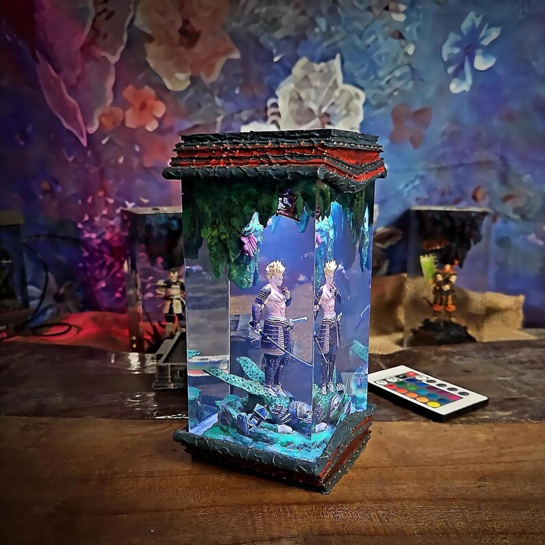 Trunks Shogun Vs Cell Resin Lamp, Dragon Ball Z Samurai LED Night Light ...