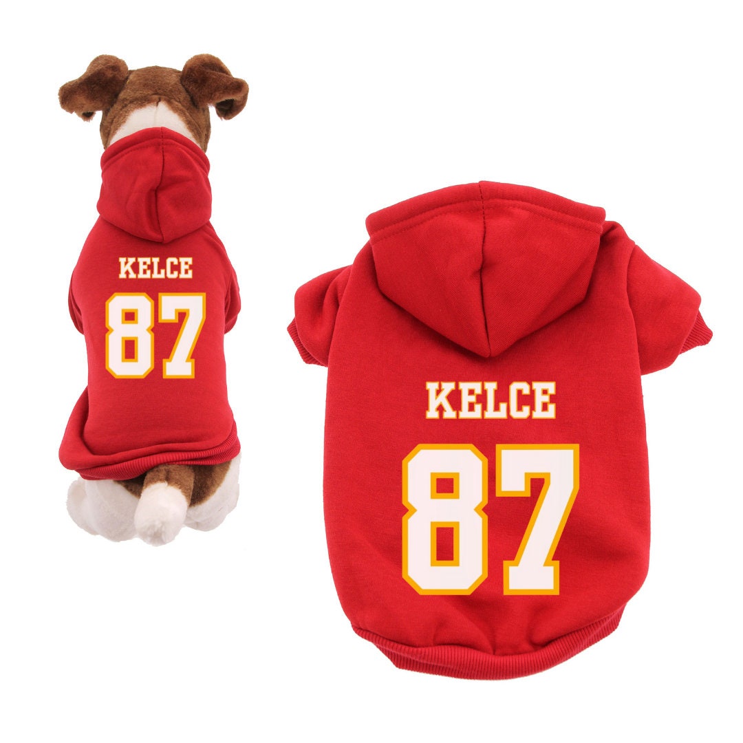Travis Kelce Swift Dog Sweater Football Chiefs Jersey Sweatshirt Dog ...