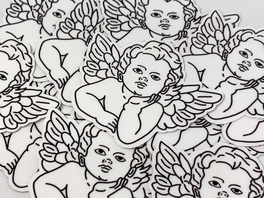 ANGEL CHERUB Water Resistant Sticker for Laptop Journal Phone | Soft ...