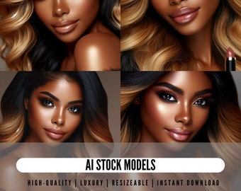 Beauty Stock Models for Websites, Ai-generated Stock Photos, Instant ...