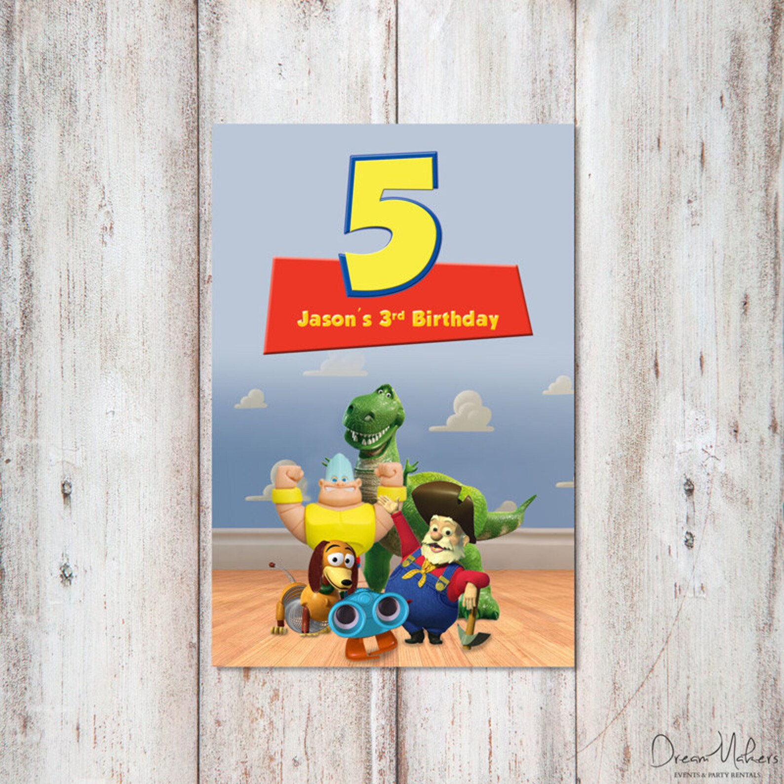 Toy Story Party Table Numbers Signs 4 X 6 numbers | Etsy