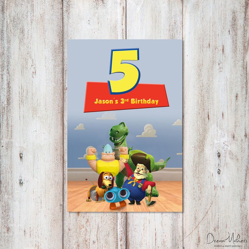 Toy Story Party Table Numbers Signs 4 X 6 numbers | Etsy