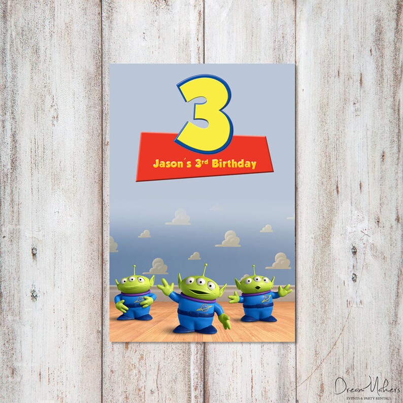 Toy Story Party Table Numbers Signs 4 X 6 numbers | Etsy
