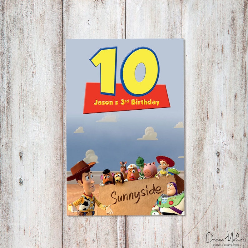 Toy Story Party Table Numbers Signs 4 X 6 numbers | Etsy