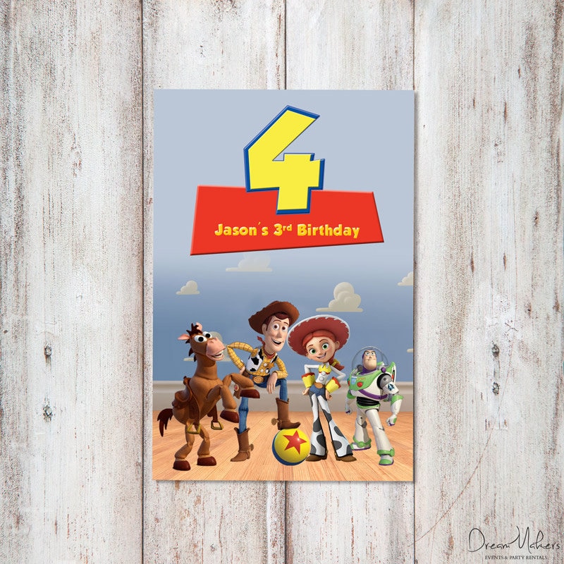Toy Story Party Table Numbers Signs 4 X 6 numbers | Etsy